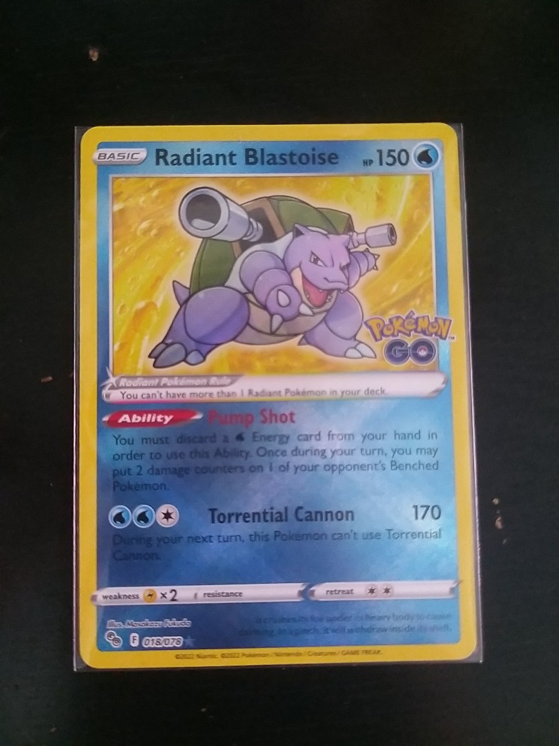 Pokemon Go Radiant Blastoise, Hobbies & Toys, Toys & Games on Carousell