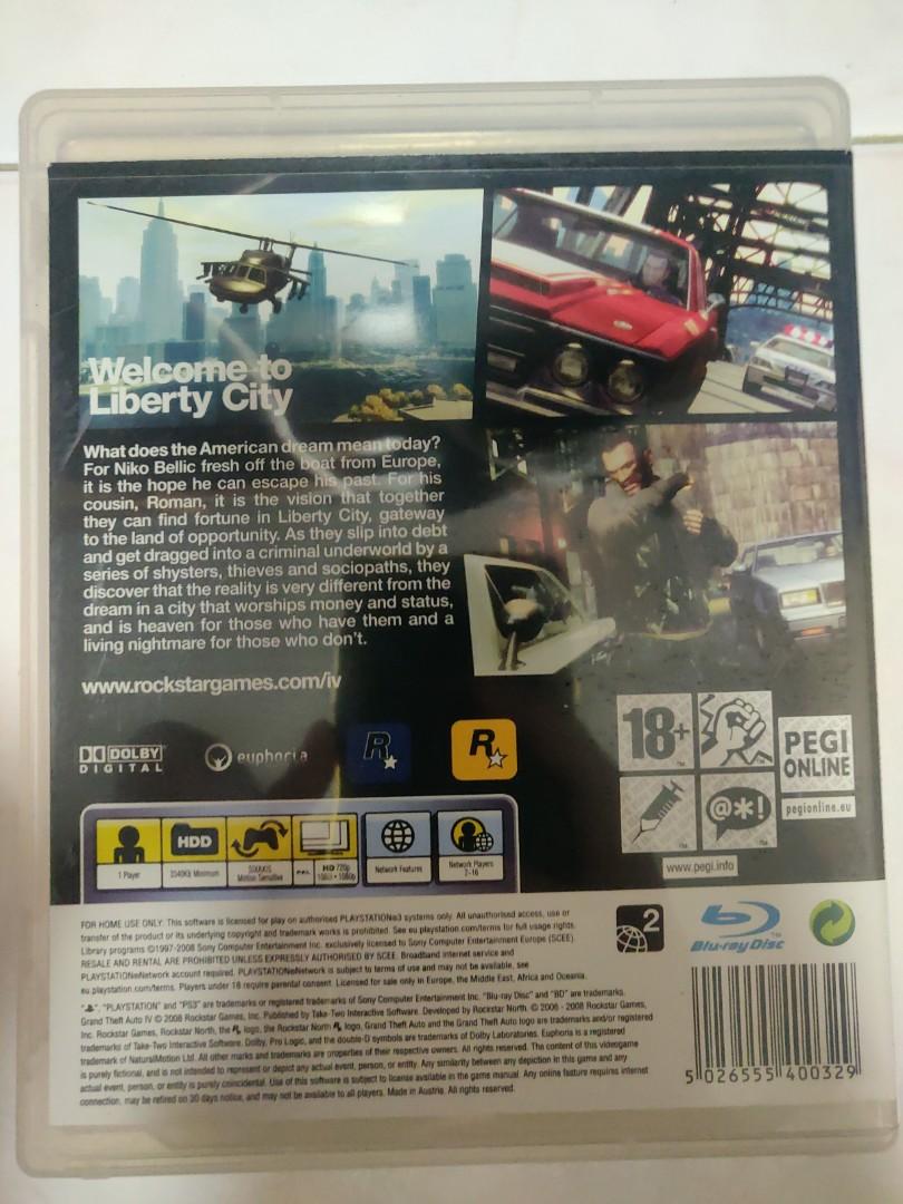 PS3 Grand Theft Auto IV GTA 4, Video Gaming, Video Games, PlayStation ...