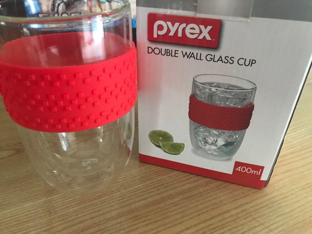 Pyrex double wall glass cup, TV & Home Appliances, Other Home ...