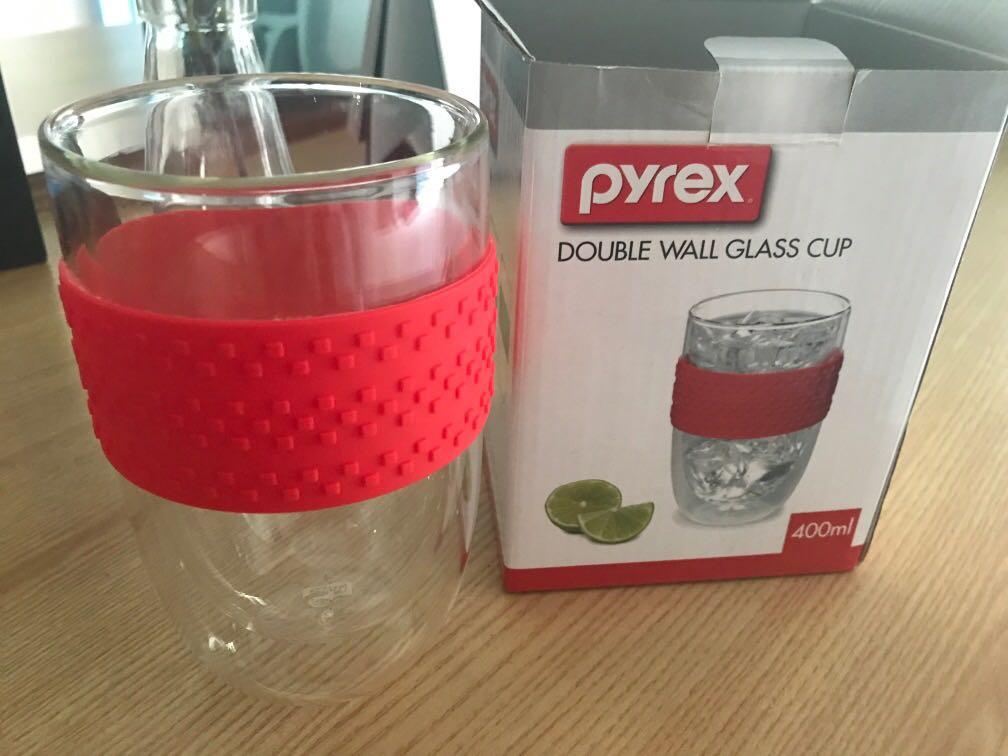 Pyrex double wall glass cup, TV & Home Appliances, Other Home ...
