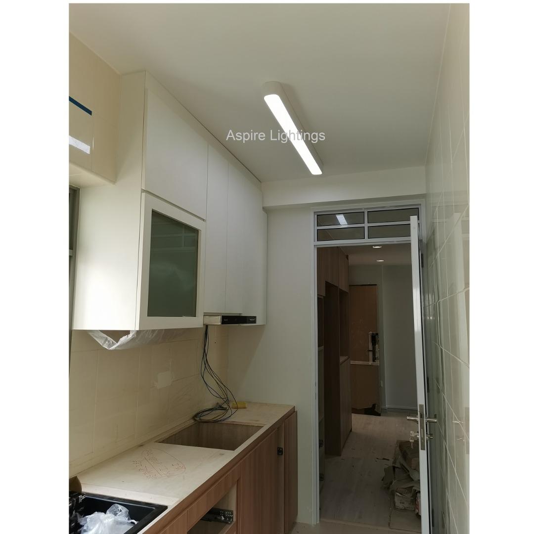 Rectangle Long Ceiling LED Light BTO Kitchen Lighting, Furniture & Home ...
