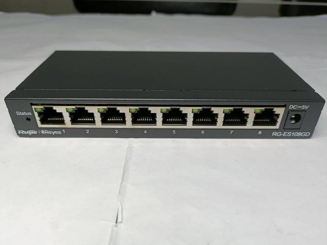 Ruijie Reyee Rg Es108gd 8 Port Gigabit Unmanaged Metal Desktop Switch
