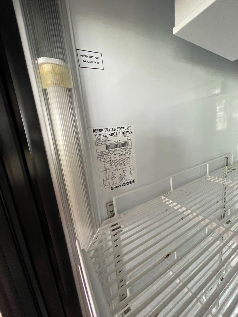 Sanden Intercool 2 sliding door chiller, TV & Home Appliances, Kitchen ...