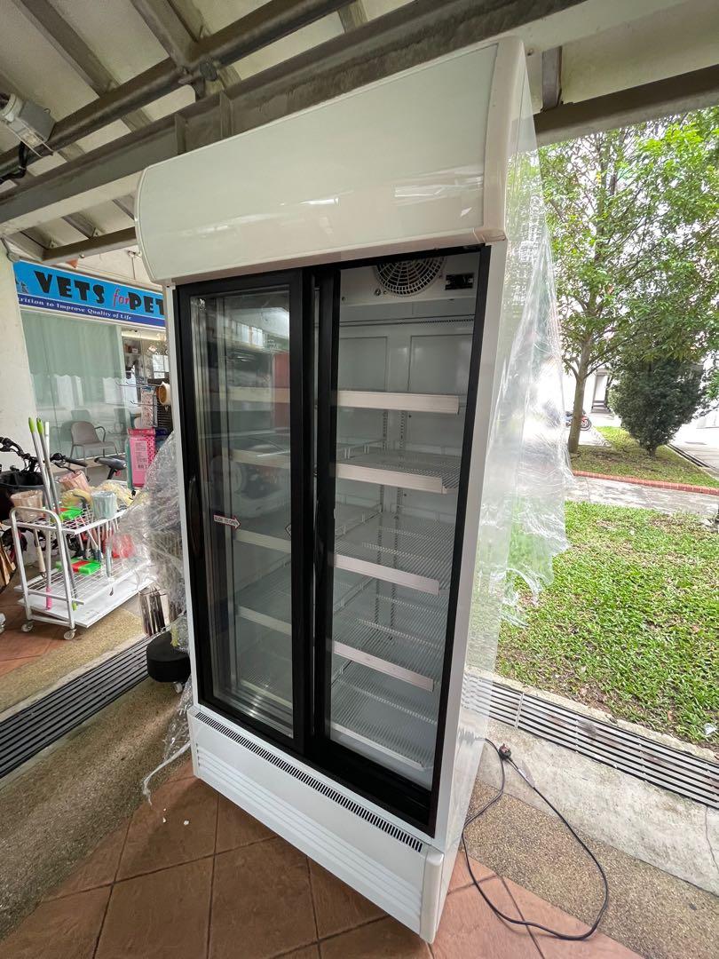 Sanden Intercool 2 sliding door chiller, TV & Home Appliances, Kitchen ...