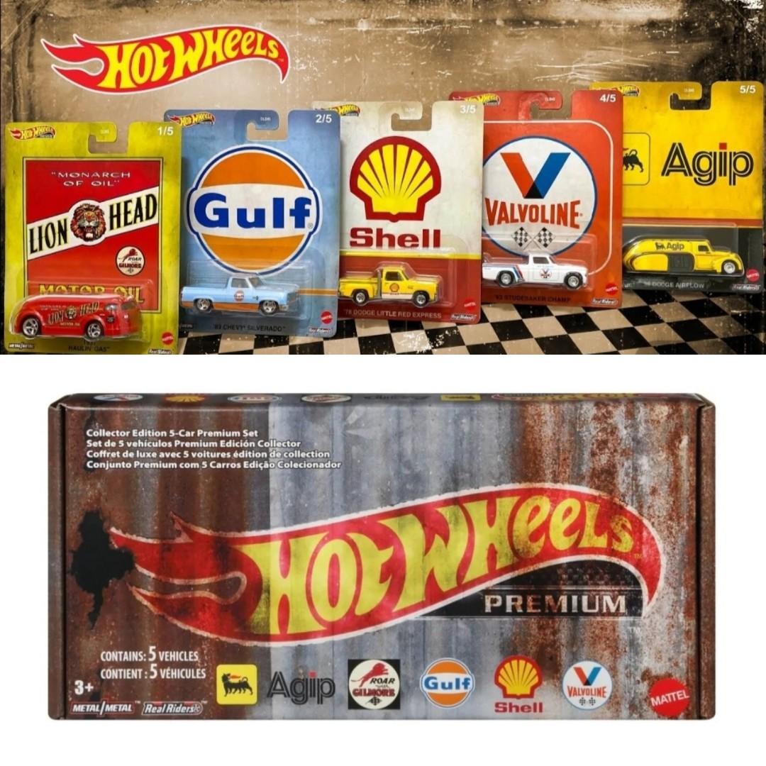 Set Of 5 MISB Hot Wheels Premium Pop Culture Fuel Vintage Oil Lion Head ...