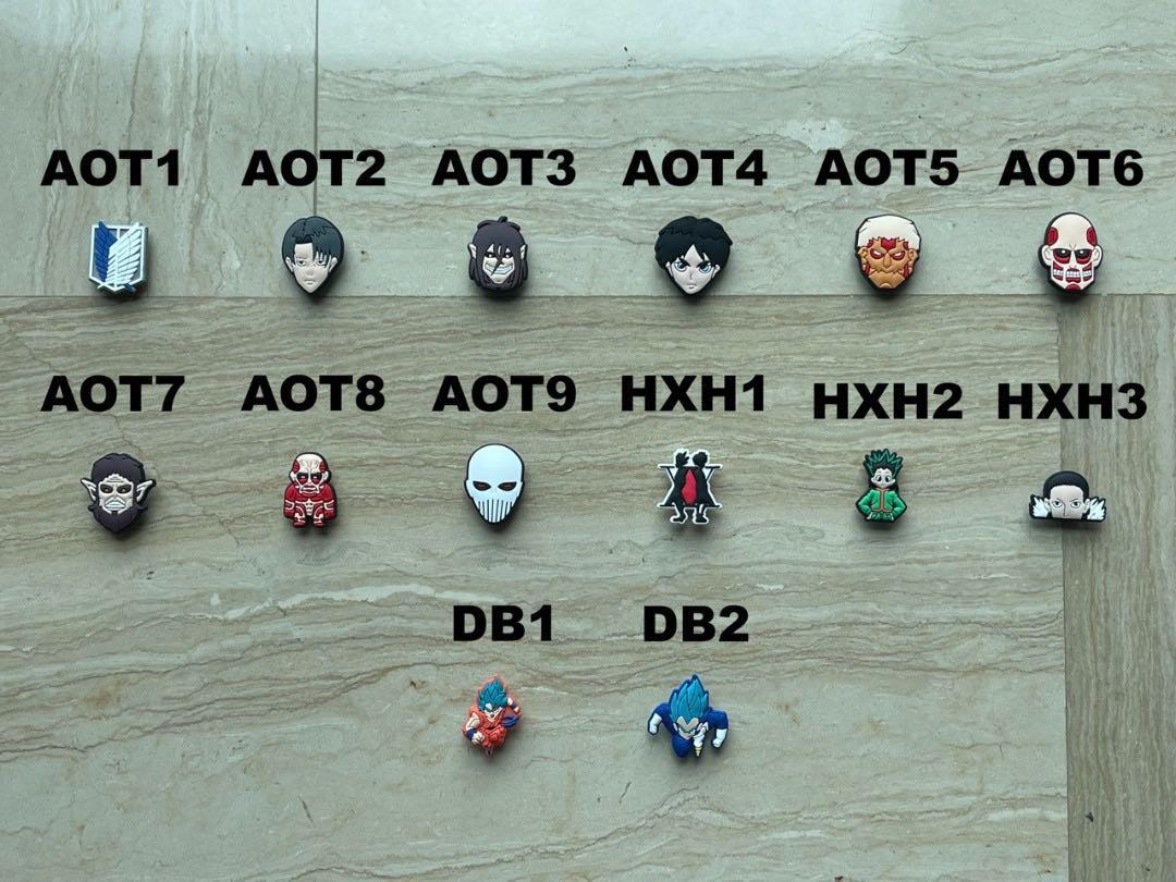 [SG LOCAL STOCK] Crocs Jibbitz(PVC) Cute Anime Naruto AOT Demon Slayer ...