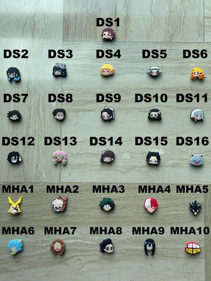 [SG LOCAL STOCK] Crocs Jibbitz(PVC) Cute Anime Naruto AOT Demon Slayer ...