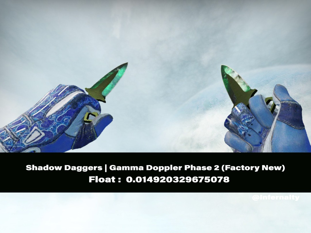 Shadow Daggers Gamma Doppler Phase 2 FN CSGO SKINS KNIVES, Video Gaming ...