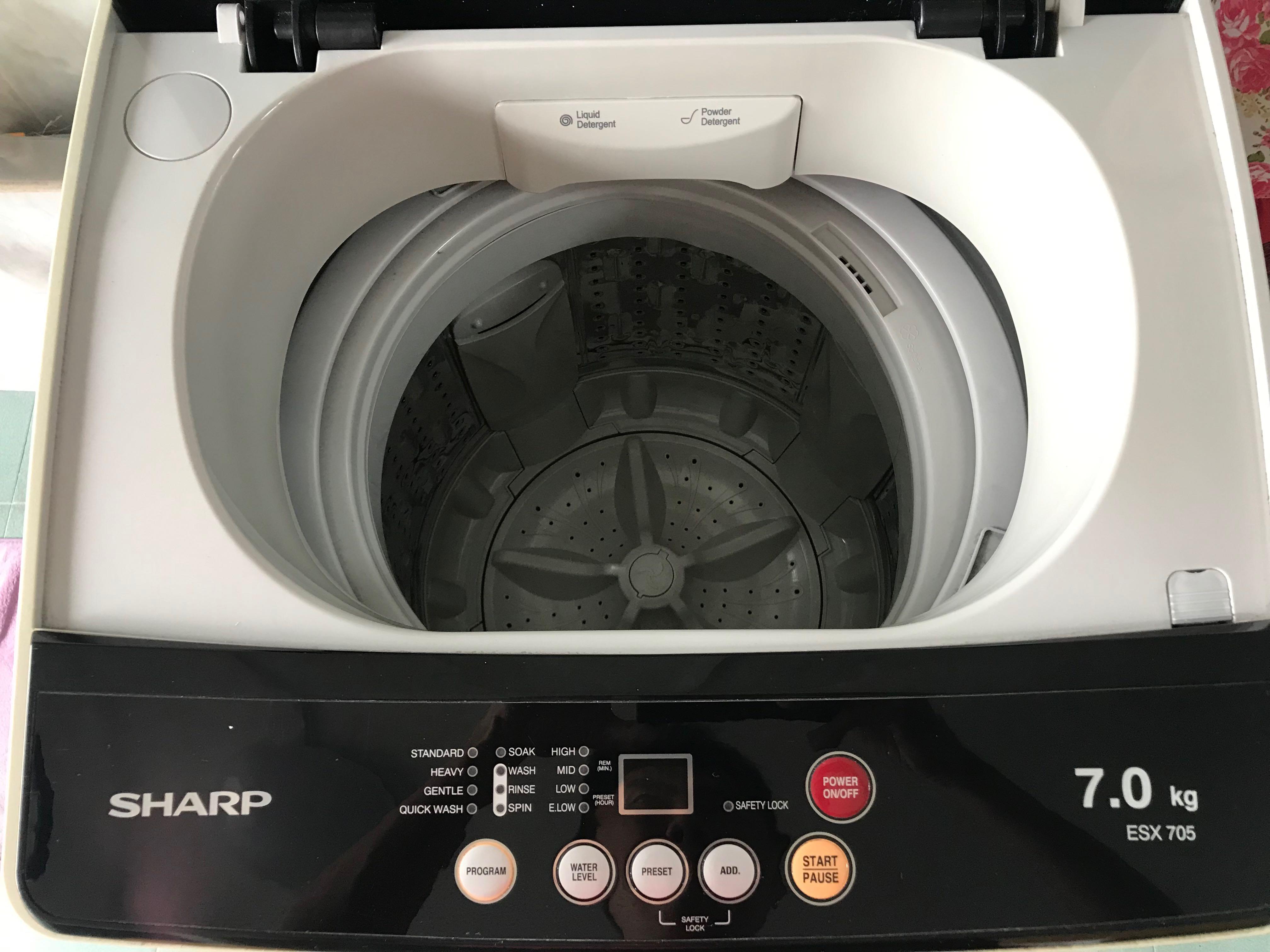 Sharp top load washing machine 7kg, TV & Home Appliances, Washing ...