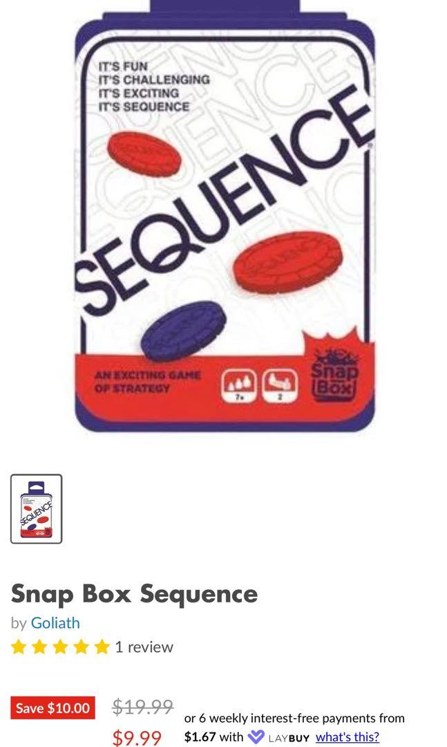 Snap Box Sequence by Goliath Games, Hobbies & Toys, Toys & Games on ...