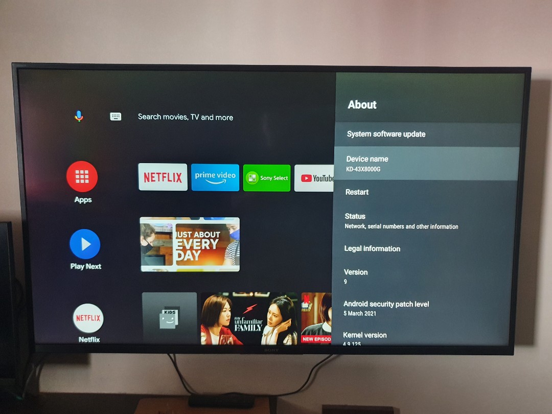 Sony 43 inch TV 4k KD-43X8000G, TV & Home Appliances, TV ...