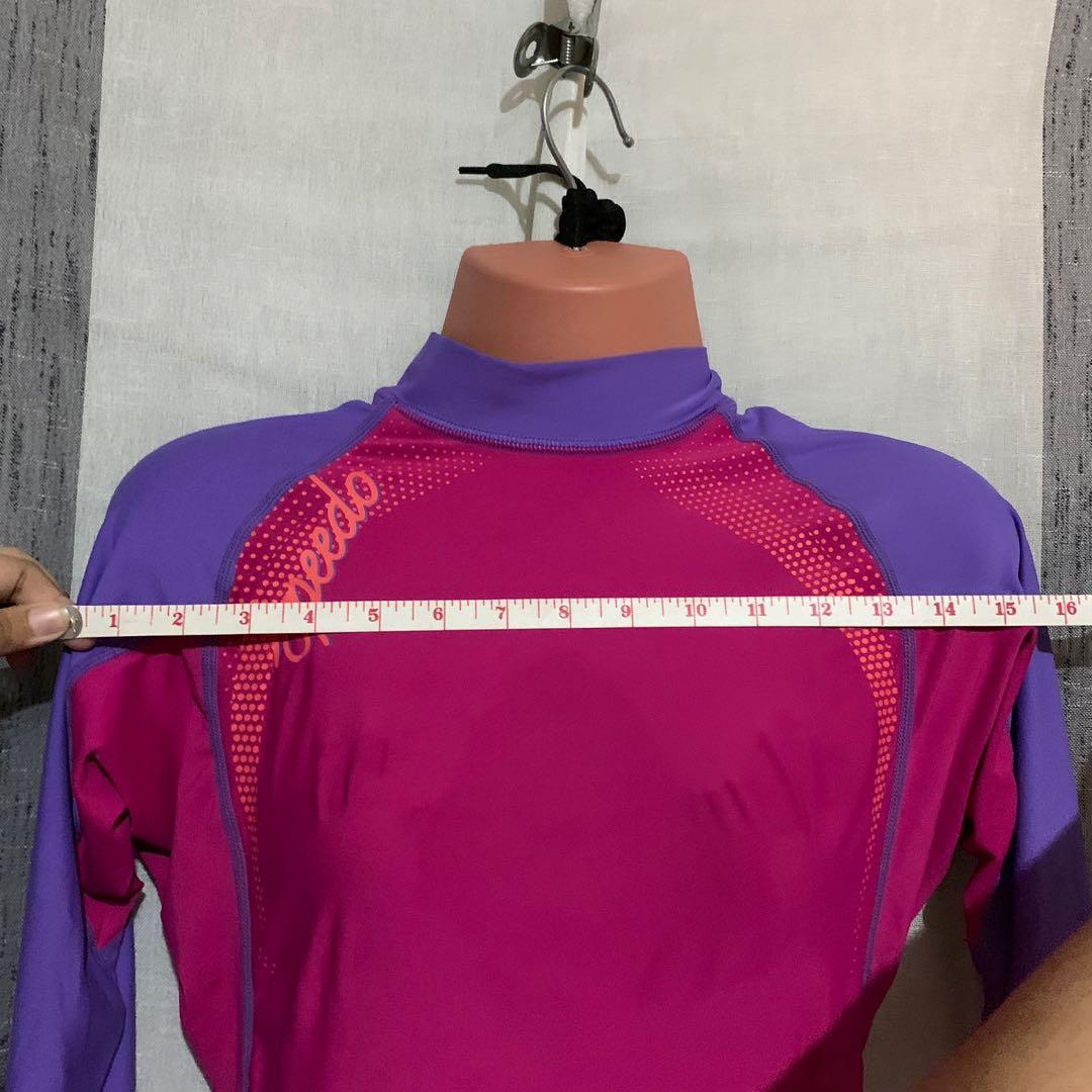 Speedo Rash Guard Fuchsia Pink, Women's Fashion, Swimwear, Rash guard ...