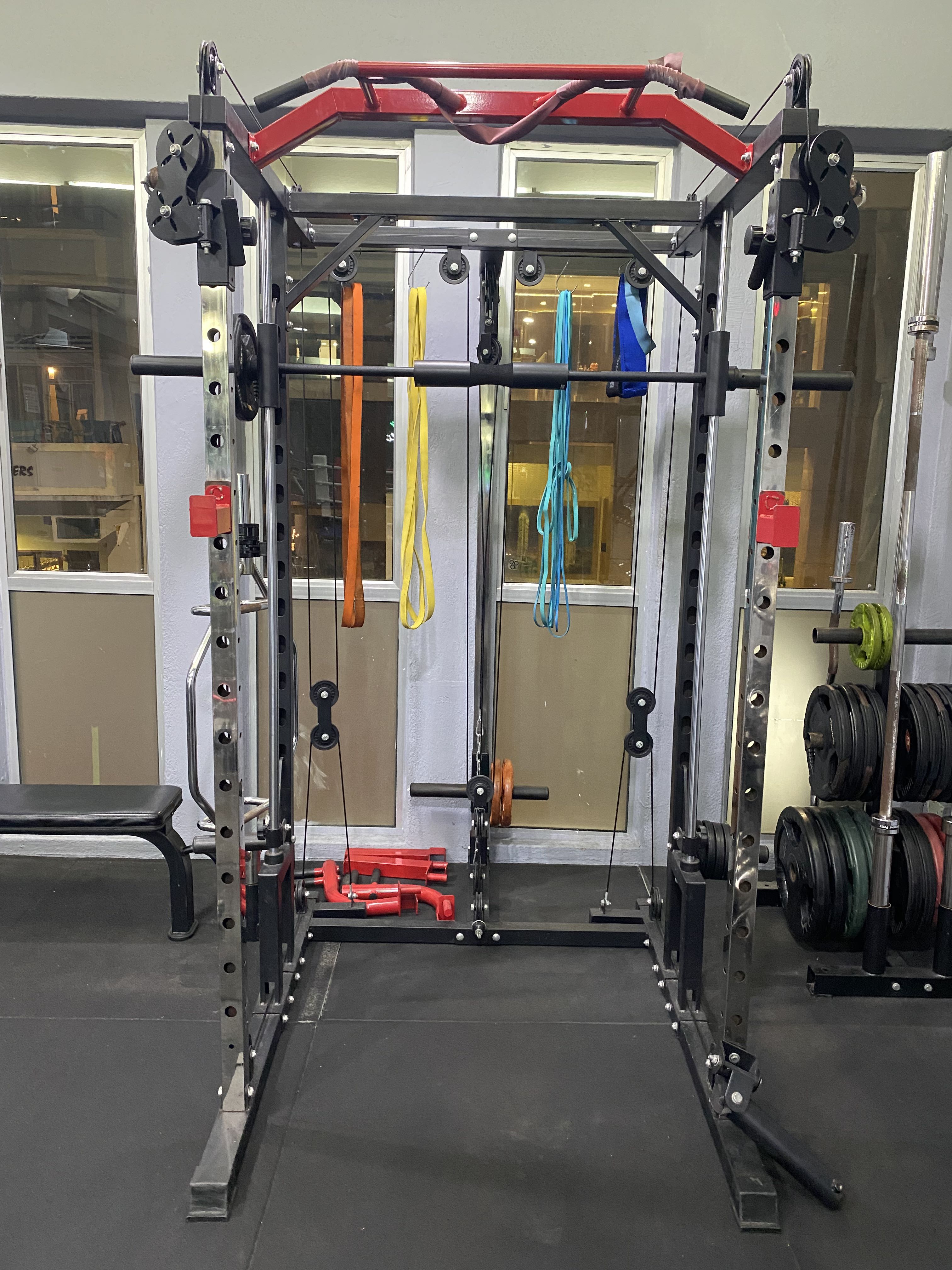 Squat Rack with Smith and Cable, Sports Equipment, Exercise & Fitness ...