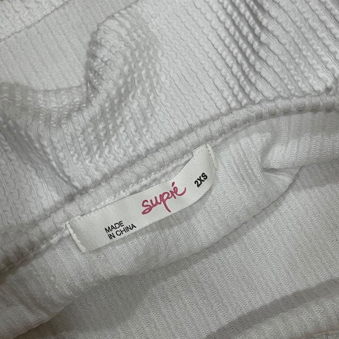 Supre White Ribbed Halter Top, Women's Fashion, Tops, Sleeveless on ...