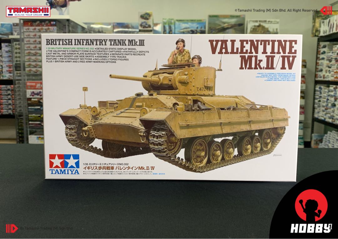 Tamiya British Infantry Tank Valentine Mk.II / IV, Hobbies & Toys, Toys ...