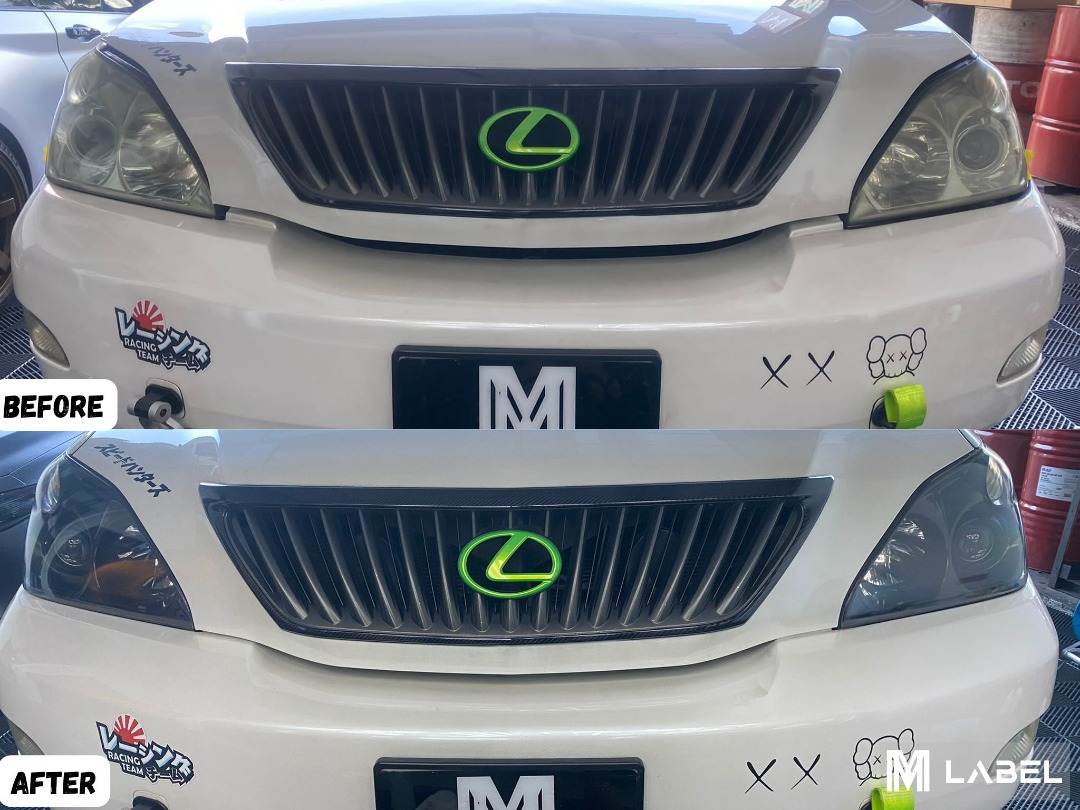 Toyota Harrier - Headlight Restoration + Blackout, Car Accessories, Car ...