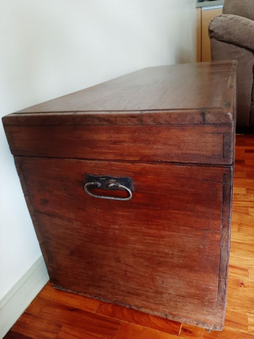 Vintage Solid Wood Chest (Baul), Furniture & Home Living, Furniture ...