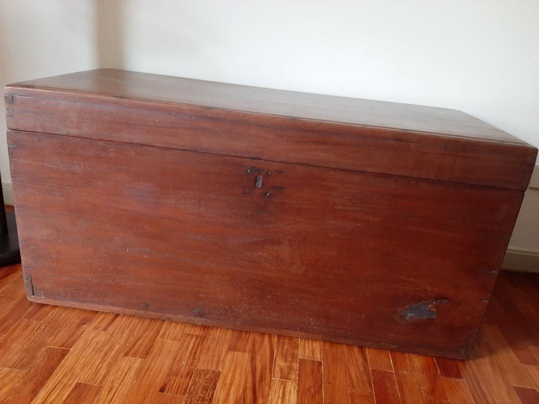 Vintage Solid Wood Chest (Baul), Furniture & Home Living, Furniture ...
