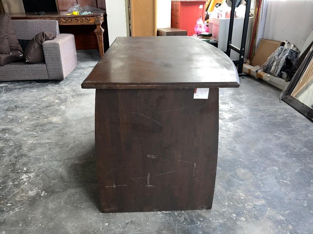 Wooden Working Desk with 2 Drawer Dark Brown Colour / Meja Kerja Kayu ...