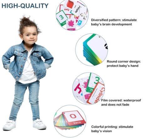 10 SET Kids English Reading Learning Flash Cards for Children Early ...