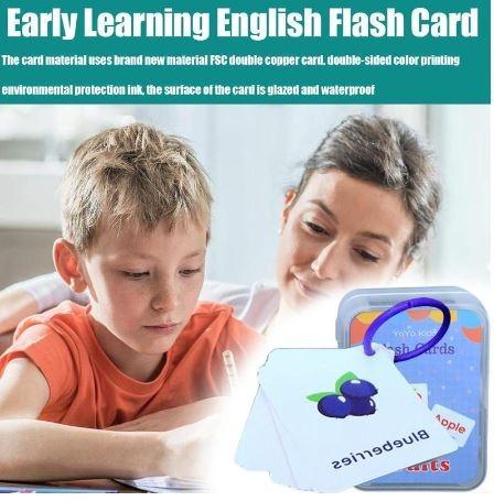 10 SET Kids English Reading Learning Flash Cards for Children Early ...