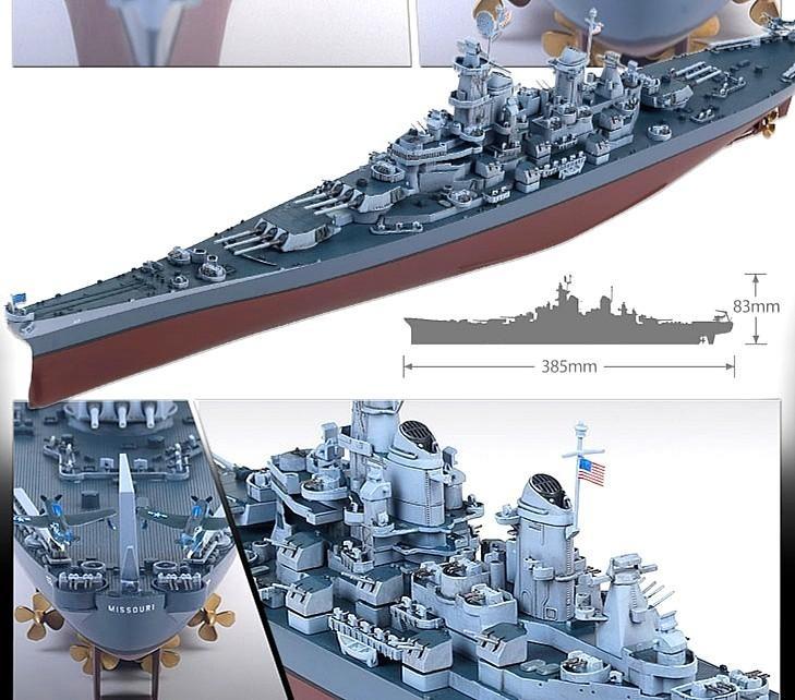 1/700 #14222 Academy Waterline/Full Hull USS Iowa Class Battleship ...