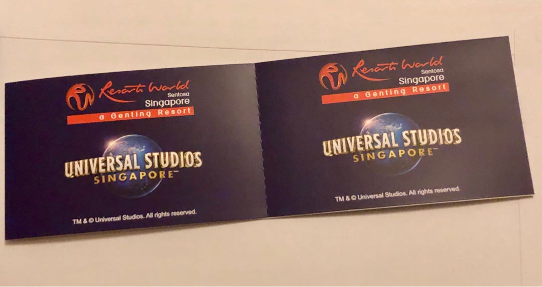 1 pair of uss universal studios tickets with meal voucher, Tickets & Vouchers, Local Attractions ...