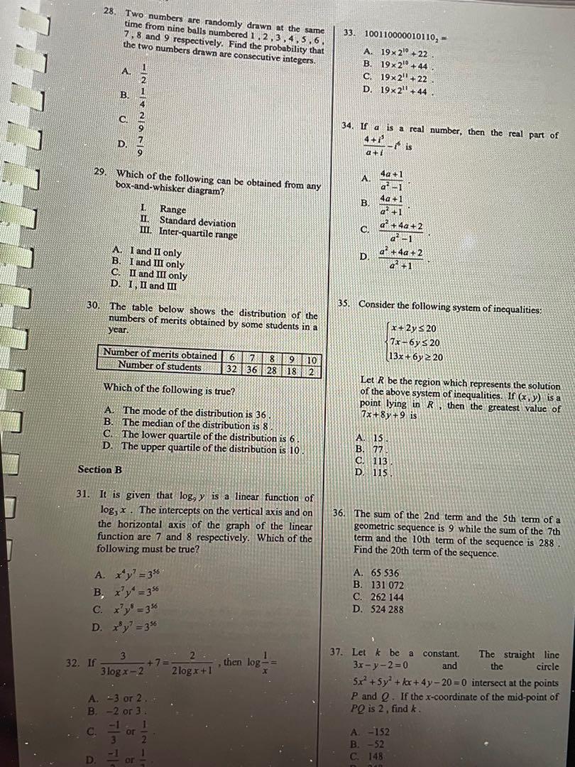 2021 HKCEE HKDSE Maths by year past paper, 其他, 其他 - Carousell