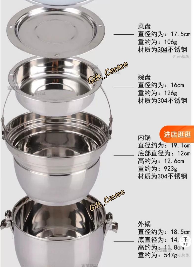 1.5L Mini Thermal Cooker / 304 Stainless Steel Thermal Pot ( 1 - 3 pax ...