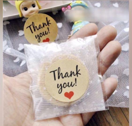60pc Thank You Stickers Sealing Labels Cookie Bag Homebakes Berkat Door ...