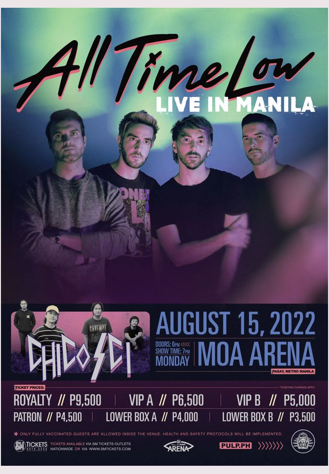 ALL TIME LOW IN MANILA (VIP B), Tickets & Vouchers, Event Tickets on ...