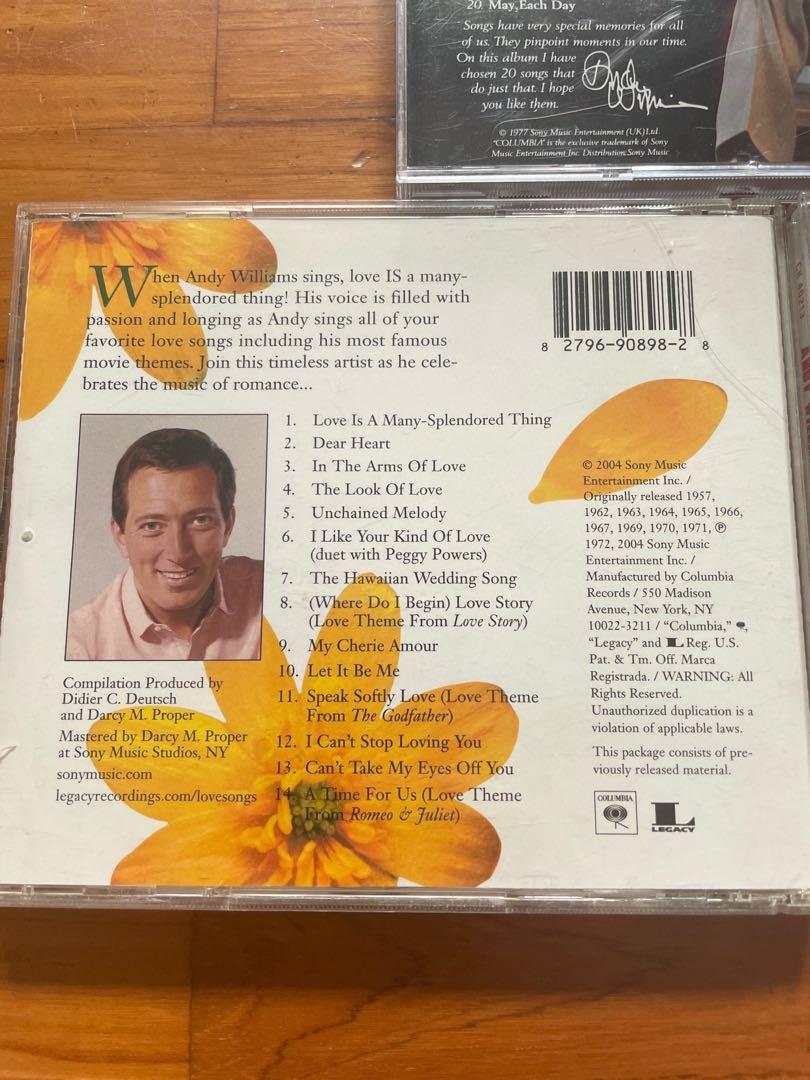 Andy Williams Greatest Hits CD, Hobbies & Toys, Music & Media, CDs ...