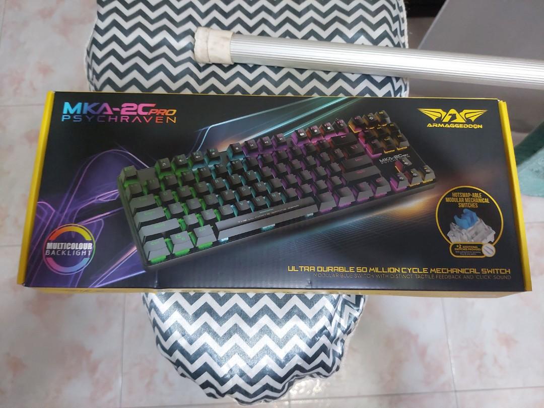 ARMAGGEDDON Mka 2C pro Mechanical Keyboard blue switch, Computers ...