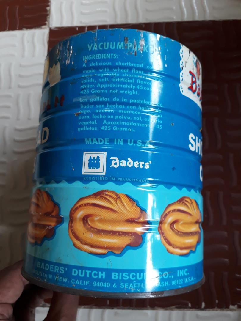 Bader's Dutch SHORTBREAD COOKIES - Made in U.S.A - Empty Tin - Vintage ...