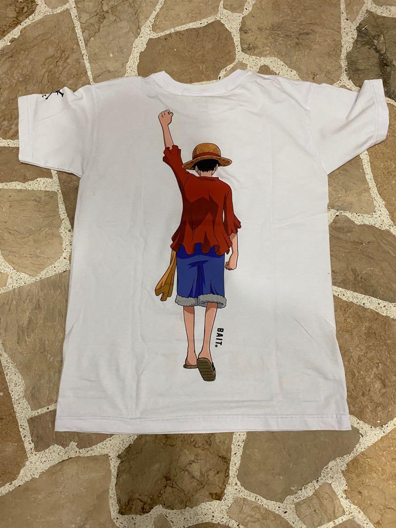 BAIT X ONE PIECE MEN LUFFY FIST UP TEE (WHITE), Men's Fashion, Tops ...