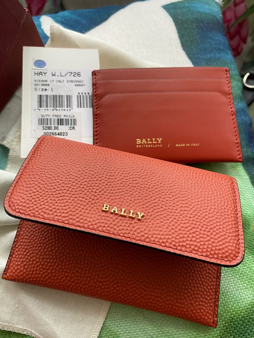 Bally compact wallet with card holder, Women's Fashion, Bags & Wallets ...