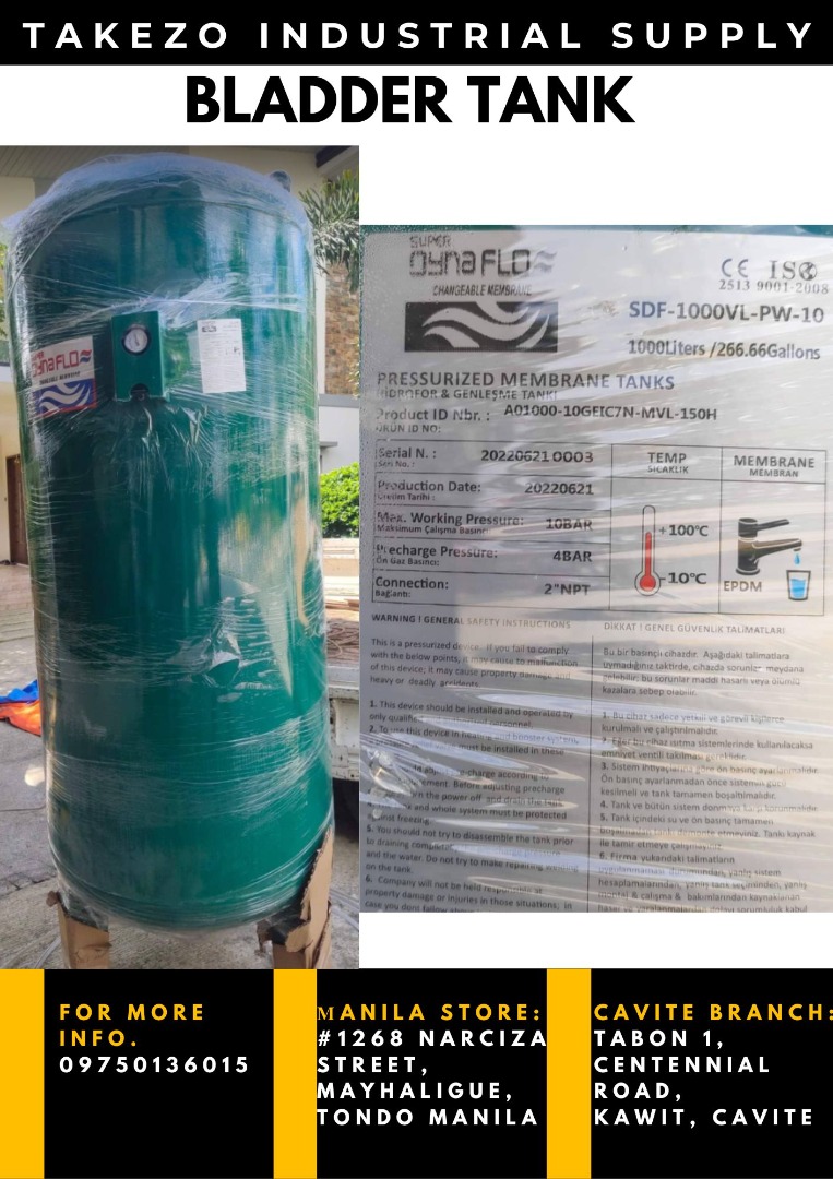 Bladder Tank, Commercial & Industrial, Industrial Equipment on Carousell