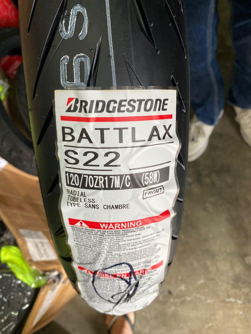 Bridgestone s22 120f 190r set, Motorcycles, Motorcycle Accessories on ...