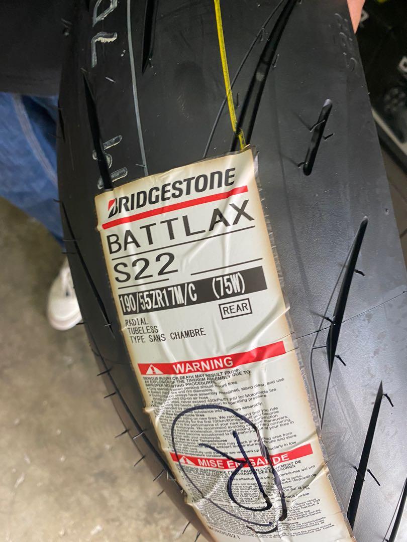 Bridgestone s22 120f 190r set, Motorcycles, Motorcycle Accessories on ...