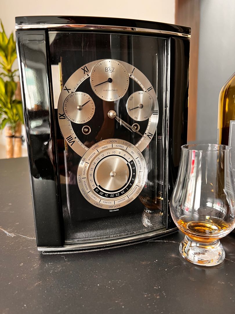Buben & Zorweg Manual Wind World Time Table Clock, Furniture & Home ...