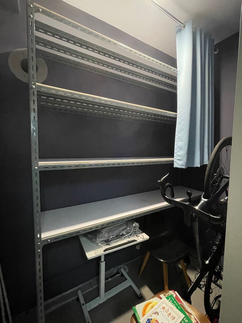 Custom metal rack with wood base, Furniture & Home Living, Furniture ...