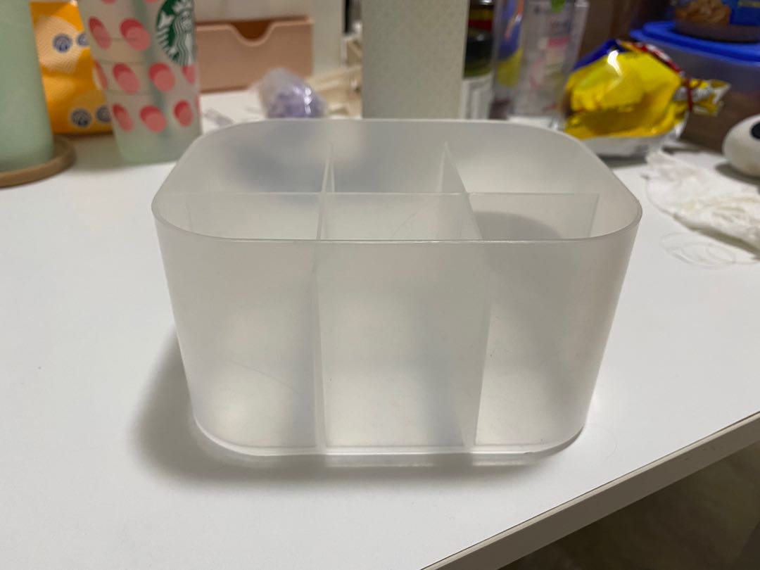 Daiso Storage Box with Dividers, Furniture & Home Living, Home ...