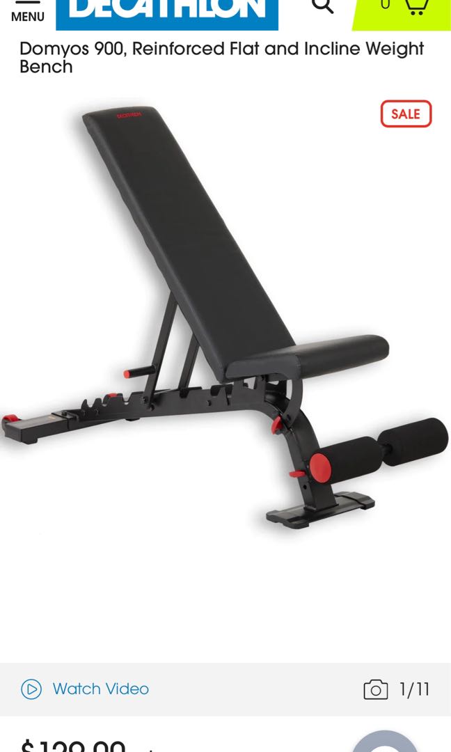 Decathlon Workout Bench, Sports Equipment, Exercise & Fitness, Cardio ...
