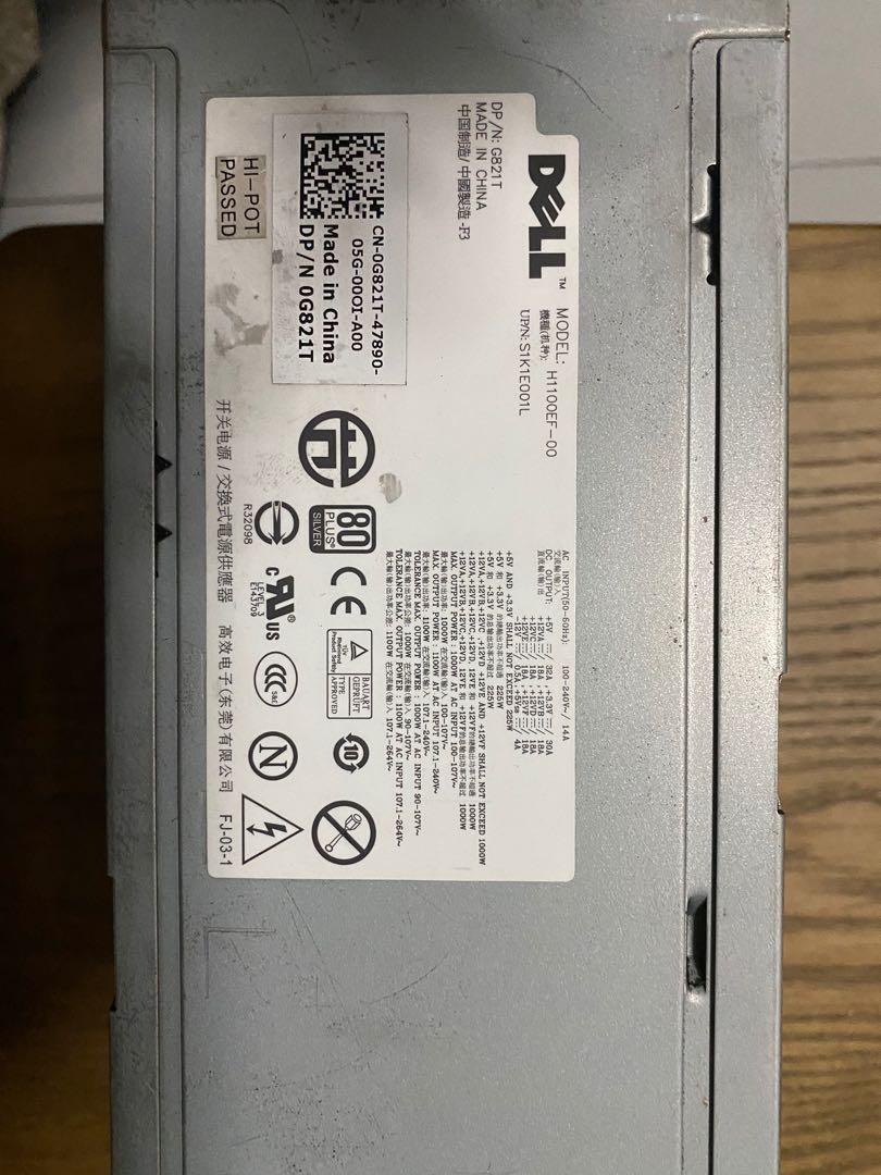 Dell 1000W Power Supply H1100EF-00 c/w cables, Computers & Tech ...