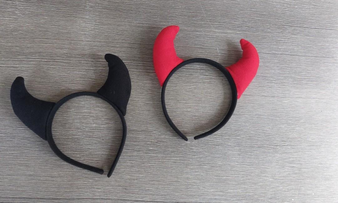 Devil horn ears headband maleficine head gear Halloween cosplay prop ...
