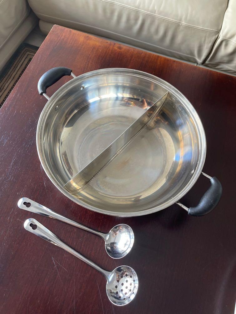 Endo 30-cm Pot with Glass Lid & 2 Ladles, Furniture & Home Living ...