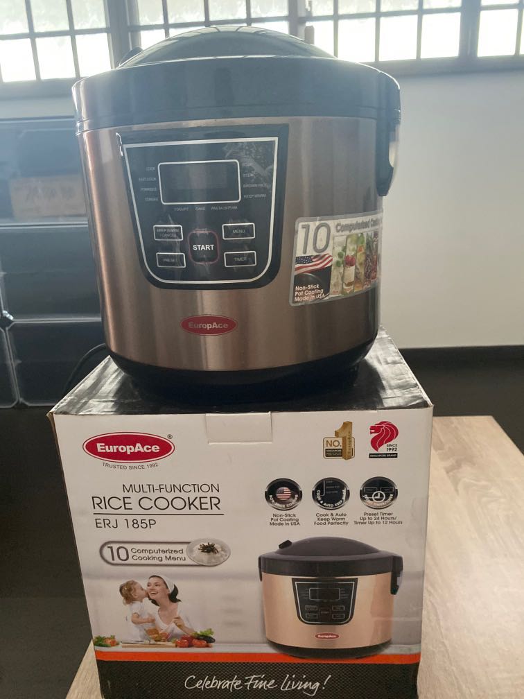 EuropAce 1.8L Rice Cooker with preset timer, TV & Home Appliances ...