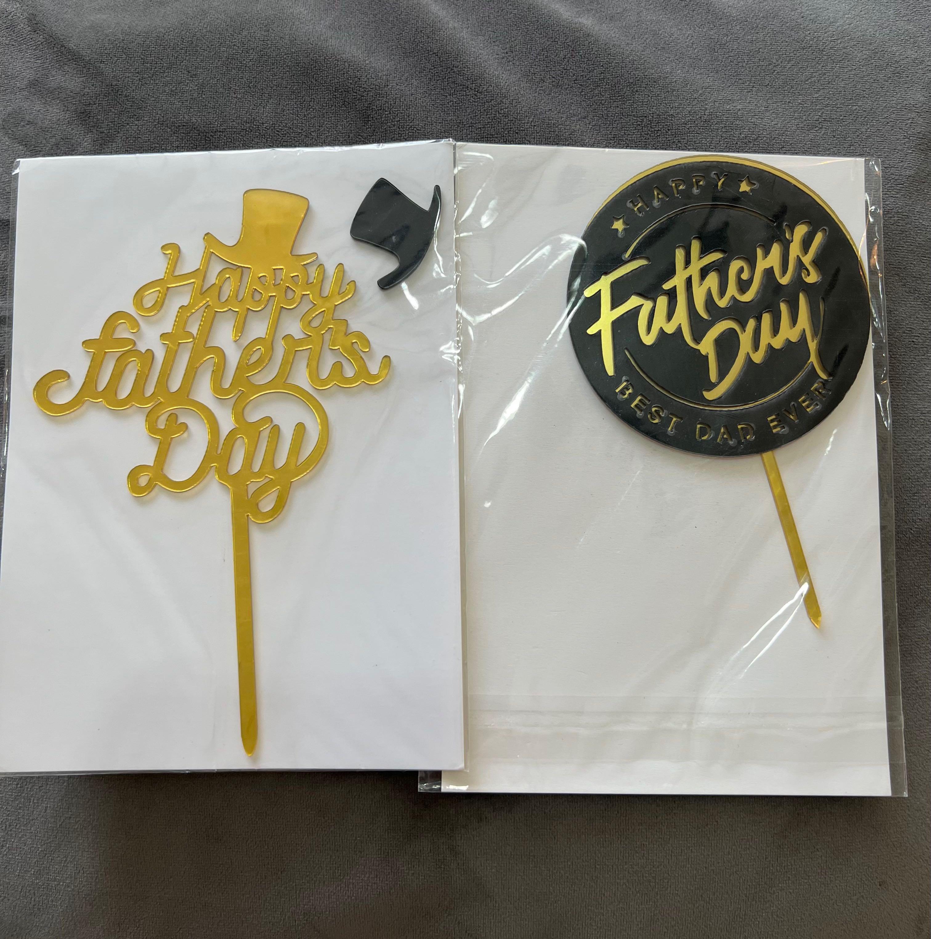 Fathers day mothers mother father day acrylic birthday cake topper ...