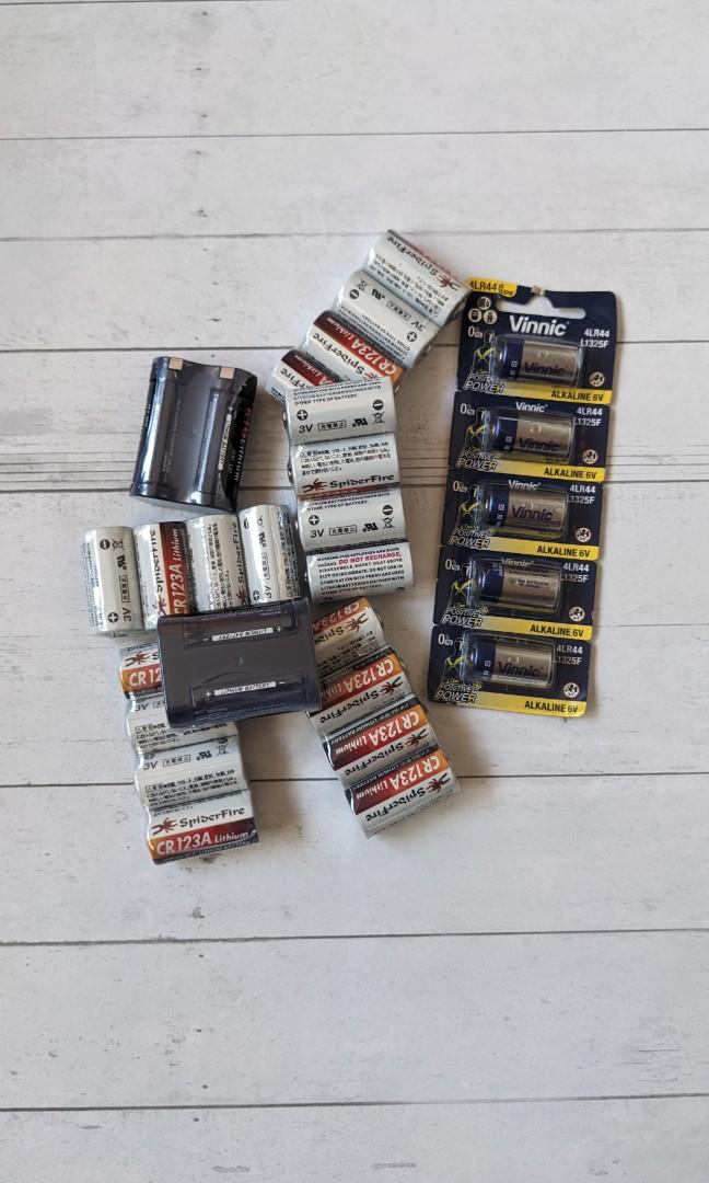 Film Camera Batteries (2CR5, CR123A, 4LR44 battery), Photography ...