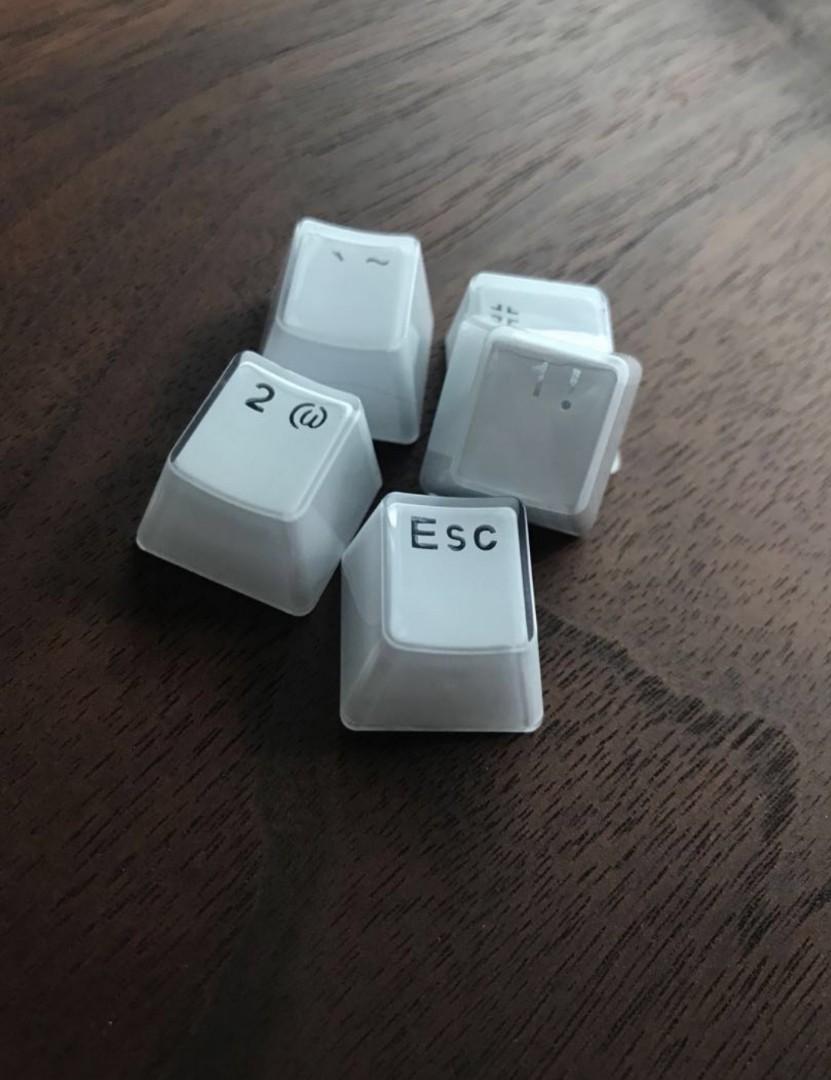 Glossy piano white backlit mechanical keyboard keycaps 104-key full set ...